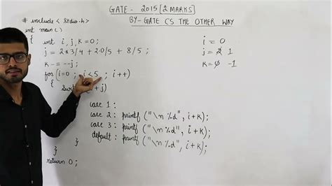 Gate 2015 Pyq C Programming Consider The C Program Int Main Int I