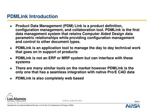 Ppt Pdmlink Implementation At Los Alamos National Laboratory
