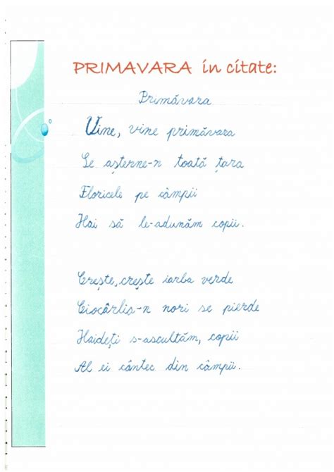 Proiectul Cartea Primaverii Blog In Tandem