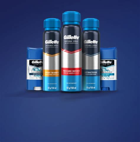 Gillette Deodorants And Antiperspirants Gillette Brazil