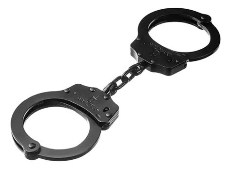Esposas Invictus En Cadena Policial De Acero Al Carbono Color Negro