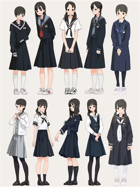 【绘画素材】各式各样的jk制服绘画参考素材，卷起来！ 哔哩哔哩