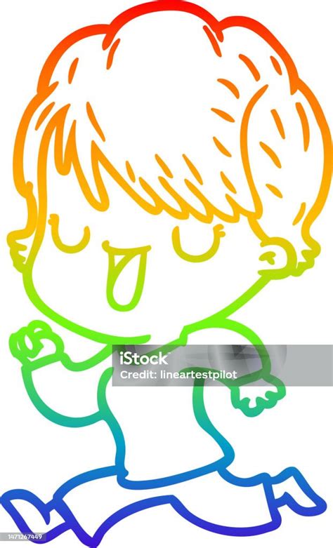 만화 여자의 무지개 그라데이션 선 그림 그라데이션에 대한 스톡 벡터 아트 및 기타 이미지 그라데이션 낙서 드로잉 노래 Istock