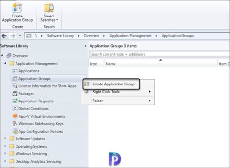 create and deploy application groups in sccm configmgr