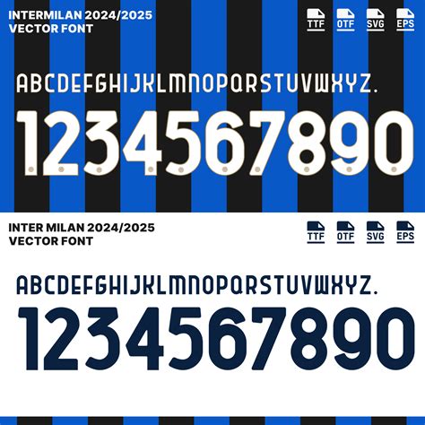 Inter Milan Archives Font Sport Download Fonts For Football Jersey