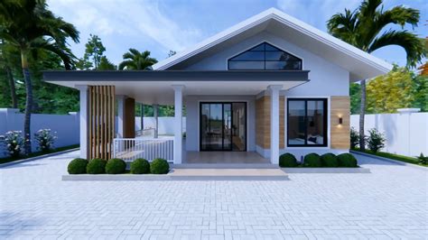 Beautiful Small House 6 X9 M Design With 2 Bedrooms House Plans 3d