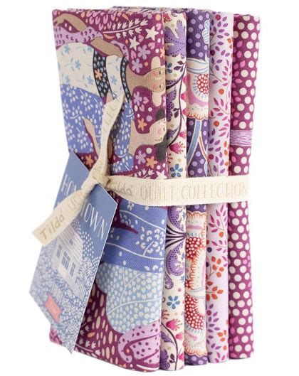 Tilda Hometown Fat Quarter Bundle In Plum From Tone Finnanger Tilda