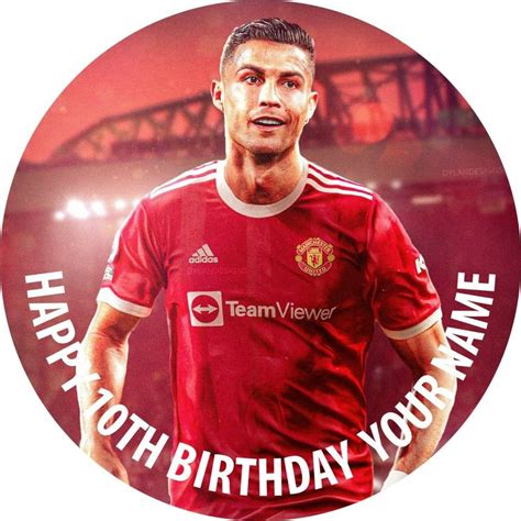 Personalised Cristiano Ronaldo 8 Inch Round Edible Ic