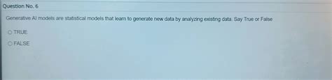 Question No Generative Al Models Are Studyx