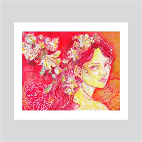 Scarlet Gaze An Art Print By Noam Buchnick Inprnt