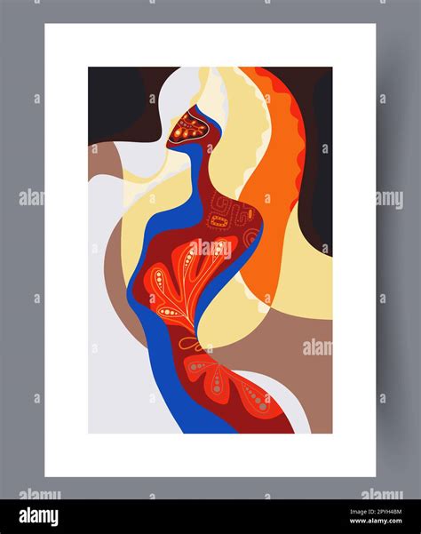 Abstract Woman Creative Interpretation Wall Art Print Contemporary