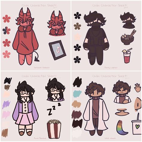 Custom Chibi Character Sheet Commission Etsy