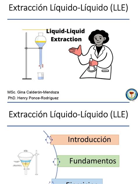Extracción Líquido Líquido Fundamentos Y Aplicaciones Pdf