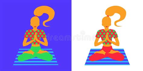 Yoga Girl Lotus Position Outline Stock Illustrations 926 Yoga Girl