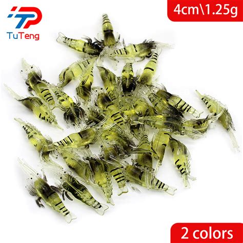 Simulation Shrimp Soft Fake Shrimp Bait Luminous With Hook Hook Hole