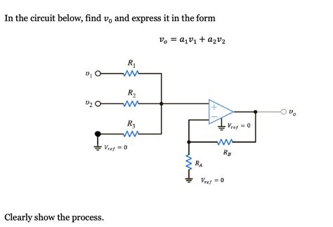 Solved In The Circuit Below Find V0 And Express It In The Chegg Com