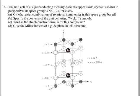 Solved The Unit Cell Of A Superconducting