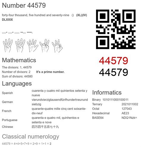 44579 number, meaning and properties - Number.academy