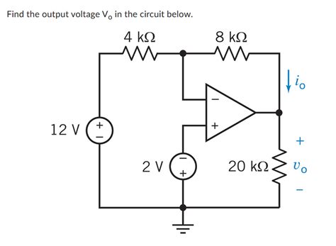 Solved Find The Output Voltage V0 ﻿in The Circuit Below