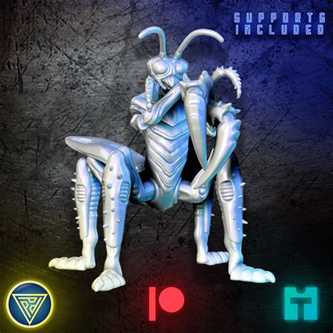 3d Printable Space Mantis Set By Print Paint Play