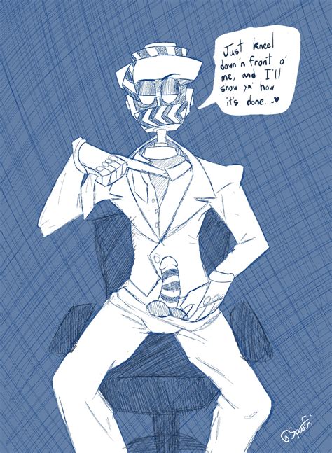 Rule 34 Colored Sketch Looking At Viewer Masculine Metallic Body