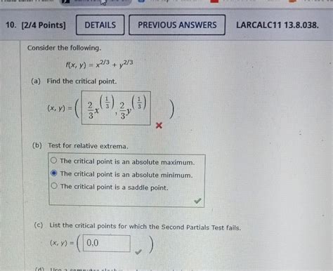 Solved Consider The Following F X Y X2 3 Y2 3 A Find The