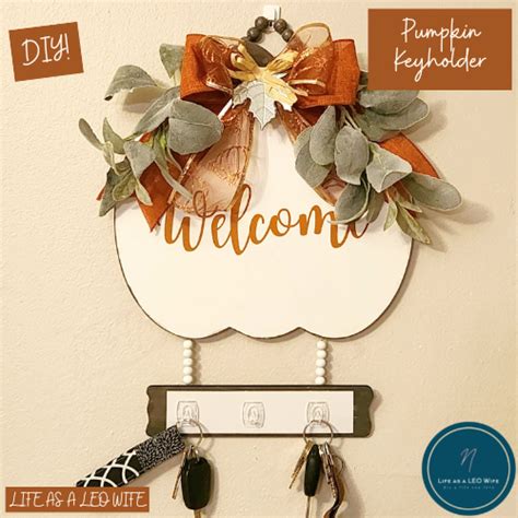 Fall Keyholder Dollar Tree Farmhouse Beaded Pumpkin Upcycle