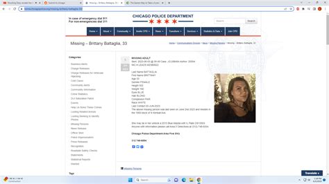 Missing Brittany Battaglia 33 Rchicago