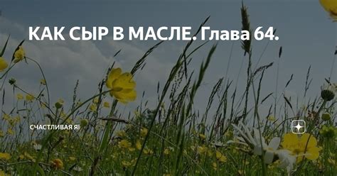 КАК СЫР В МАСЛЕ. Глава 64. | Счастливая Я! | Дзен
