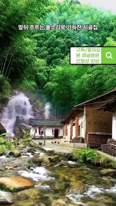 🌳앞뒤 흐르는 물소리로 가득찬 시골집🌳 빗소리 계곡소리 모닥불소리 귀뚜라미 Youtube