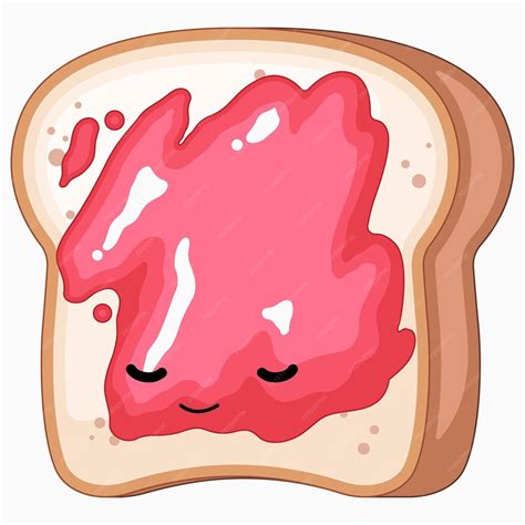 Premium Vector Peanut Butter And Jelly Bread Vector Cartoon Illustration