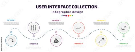User Interface Collection Infographic Element With Icons And 6 Step Or Option User Interface