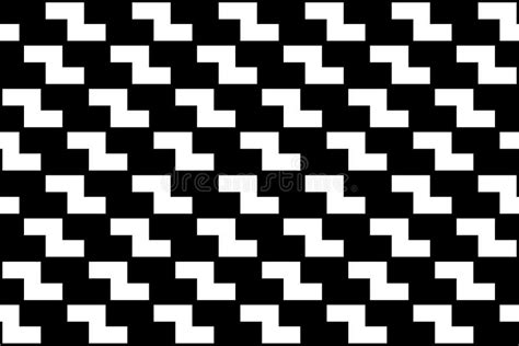 Vector Modern Abstract Geometry Tetris Pattern Black And White Seamless Geometric Background