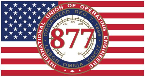 American Flag Iuoe 877 Decal