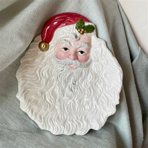Santa Claus Plate Etsy