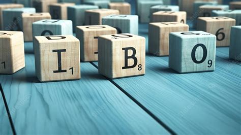 무료 파란색 배경의 나무 블록에 있는 블로그 텍스트의 상징적 표현 Ppt 배경 Slidesdocs