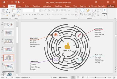 animated maze template for powerpoint