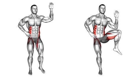 Standing Oblique Crunches Exercise