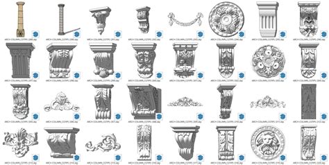 7213 Free Sketchup Columns Model Download
