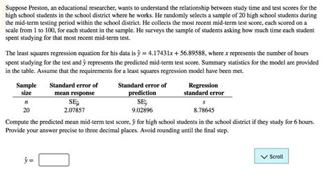 Solved Suppose Preston An Educational Researcher Wants To