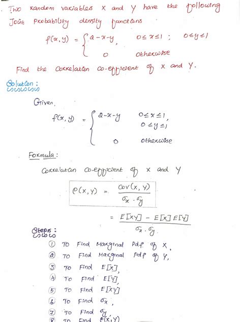 find correlation coefficient pdf