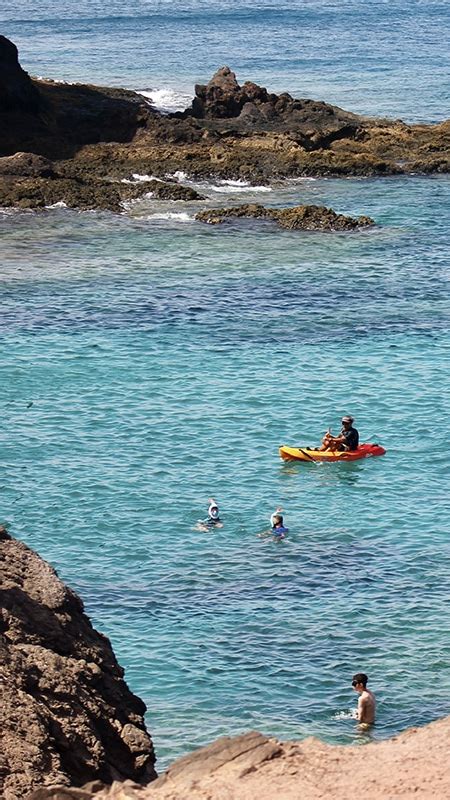 Kayak And Snorkel Route Through Playa Papagayo In Lanzarote Canary