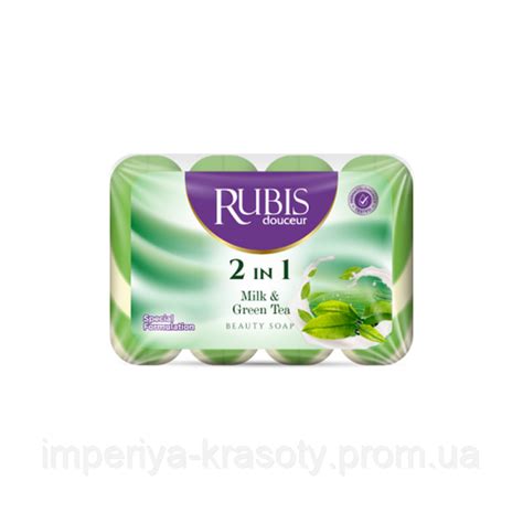 Rubis мило 2 в 1 (4х90гр) молоко та зелений чай, ціна 77.98 грн - Prom ...