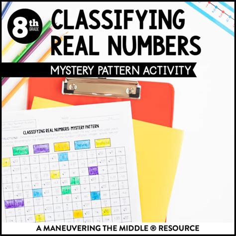 Classify Real Numbers Activity Rational Integer Whole Natural
