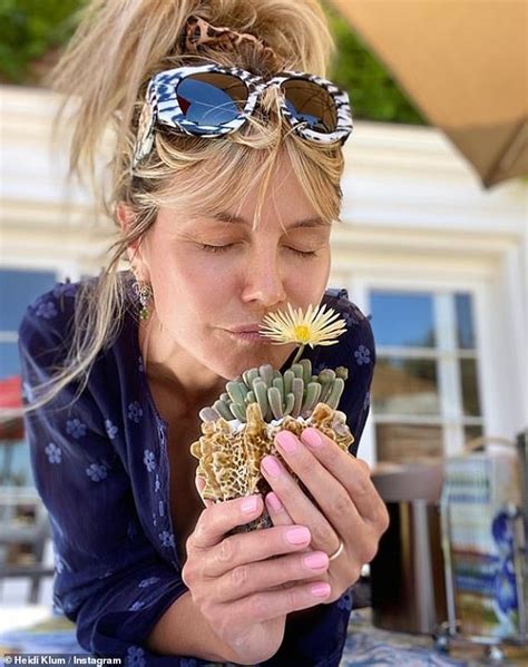 Heidi Klum Wears Cheetah Print Bikini As Husband Plays Guitar Daily Mail Online
