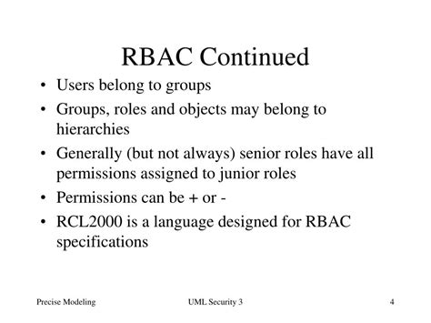 Ppt Modeling Role Based Access Control In Uml Powerpoint Presentation