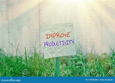 Handwriting Text Improve Productivity Concept Meaning To Increase The Machine And Process