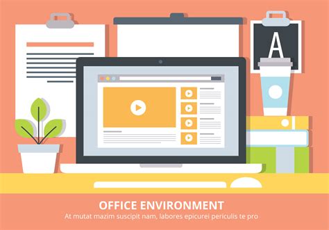 Free Flat Workstation Vector Elements 148959 Vector Art At Vecteezy