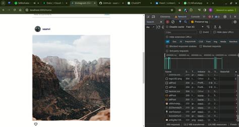 New Feature For Instagram Clone Project On 50daysofcode Saanvi B K