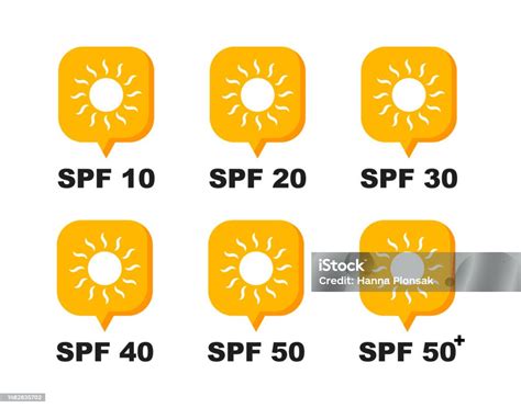 Spf 아이콘 세트입니다 자외선 차단 자외선은 피부를 보호합니다 Uva Uvb 차단 자외선 차단제 또는 피부 화장품 포장을 위한